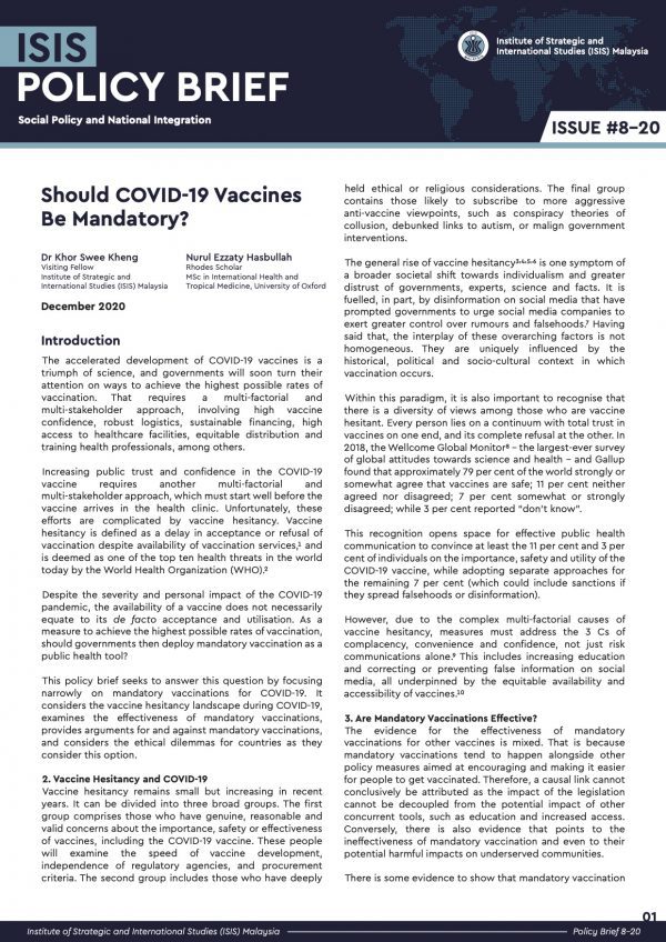 Should COVID-19 Vaccines Be Mandatory? | ISIS